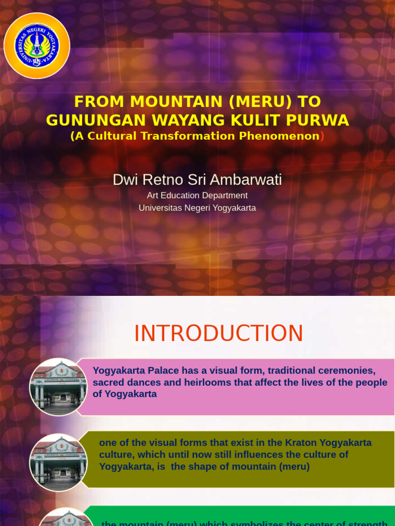 FROM MOUNTAIN (MERU) TO GUNUNGAN WAYANG | PDF