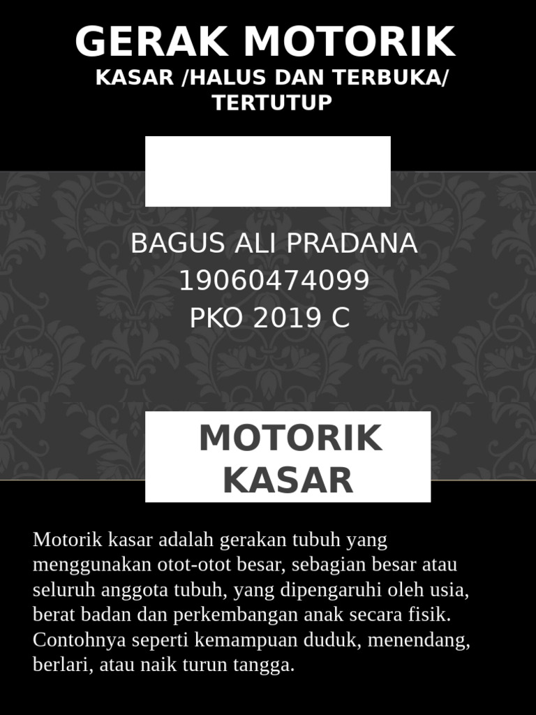 Gerak Motorik Kasar Dan Halus | PDF