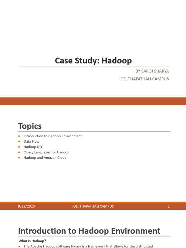 Chapter 6 Case Study Hadoop | PDF | Apache Hadoop | Computer Cluster