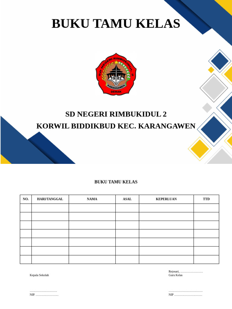 06b Form Administrasi Guru Kelas SD | PDF