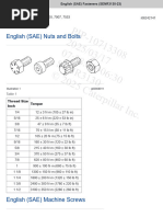 External Metric Thread Table Chart | PDF | Screw | Tools