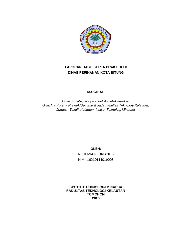 LAPORAN HASIL KP Nehemia Febrianus | PDF