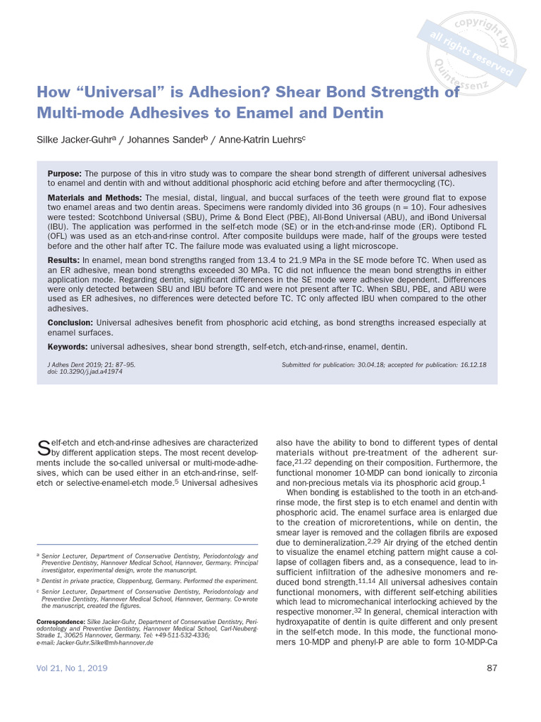 Deep Margin Elevation: A Paradigm Shift | PDF | Tooth Enamel | Fracture