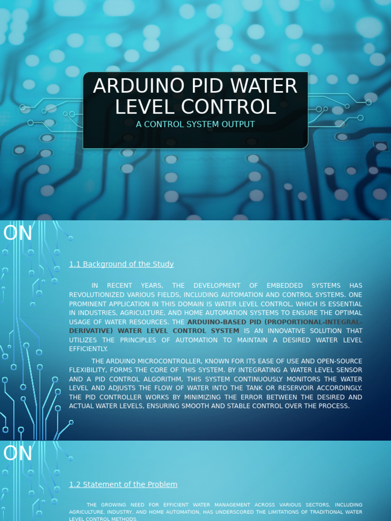 Arduino PID Water Level Control System | PDF | Automation | Computer ...