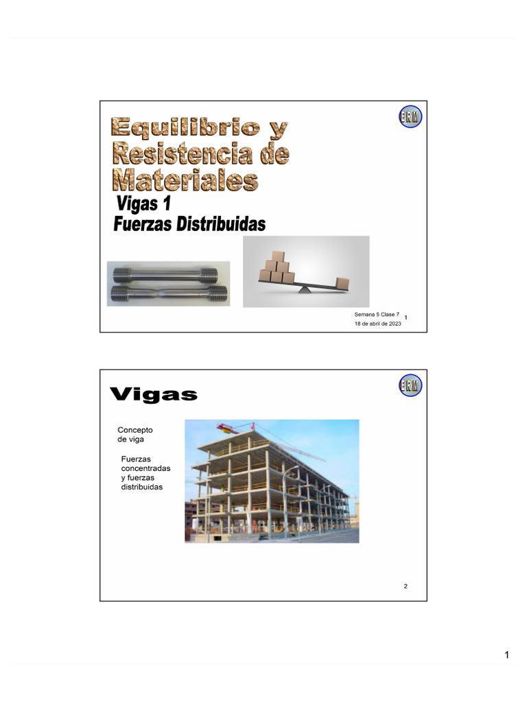 1 Vigas1 Fzasdistrib Tema3clase1 25 2 Pdf Fuerza Cantidades