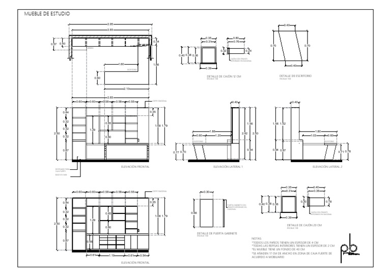 Librero y Escritorio Estudio Àlamos 16 | PDF