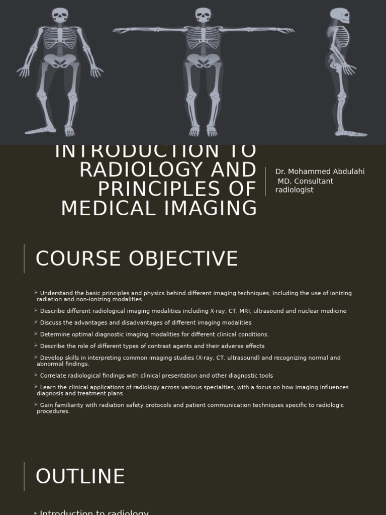 1 Intro To Radiology | PDF | Radiology | Medical Imaging