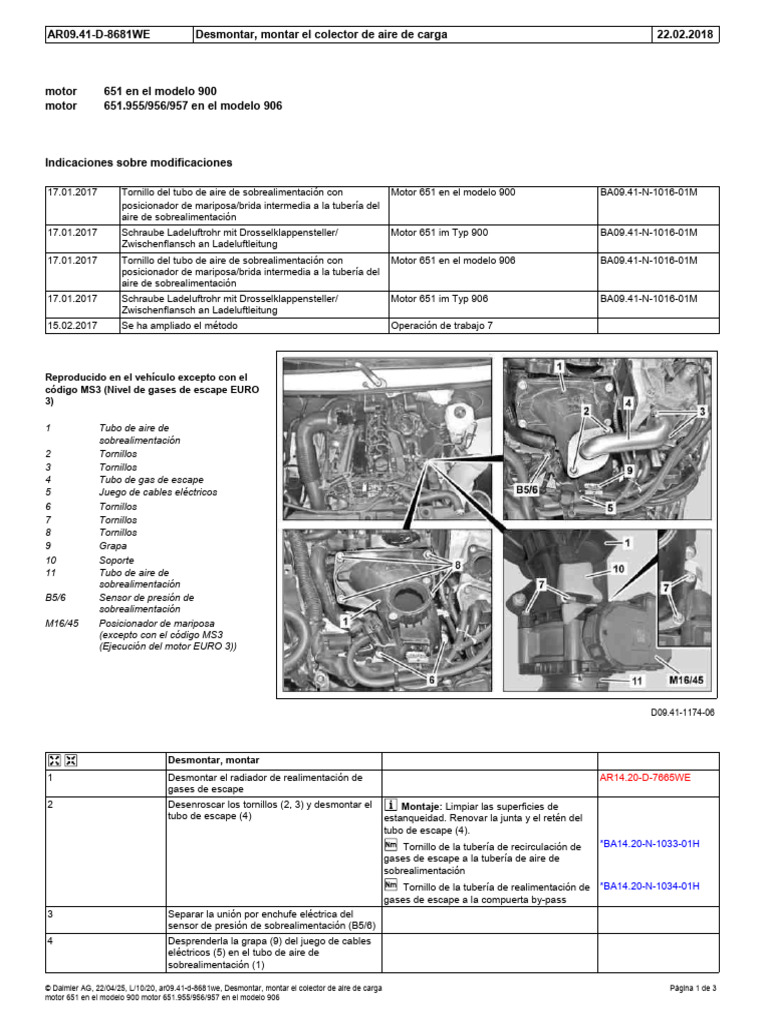 Sprinter OM651 | PDF | Máquinas | Ingeniería mecánica