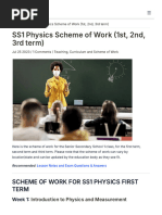 SS1-SS3 Physics Scheme of Work | PDF | Waves | Force