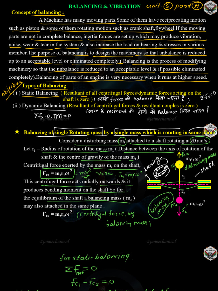 Tom Unit-5 Balancing & Vibration - 37191054 - 2025 - 03 - 20 - 05 - 06 | PDF