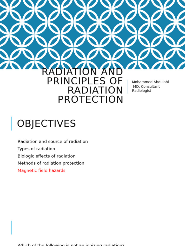4 Radiation Protection | PDF | Ionizing Radiation | Radiation