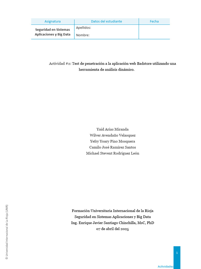Actividad II PenTest WEB BADSTORE Análisis Dinámico | PDF | Dirección ...