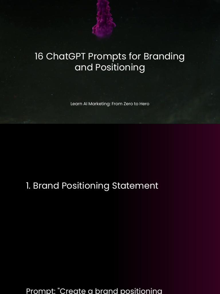 ChatGPT Prompts for Brand Strategy | PDF | Brand | Target Audience