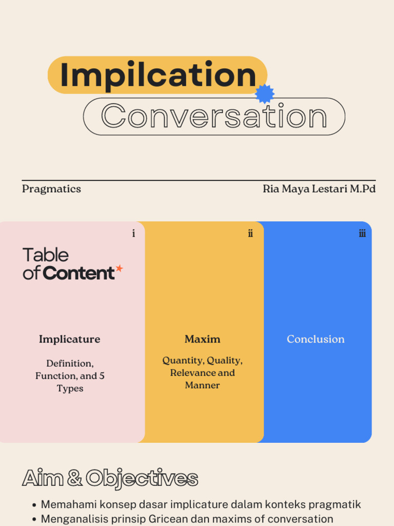 Pragmatics Implication | PDF | Linguistics | Semiotics