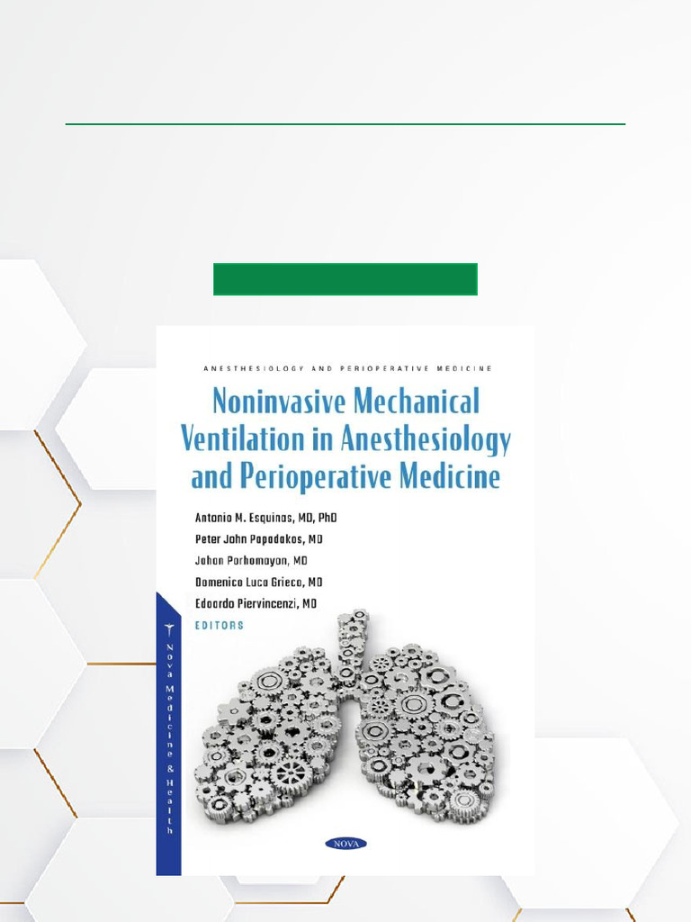 Noninvasive Mechanical Ventilation in Anesthesiology and Perioperative ...