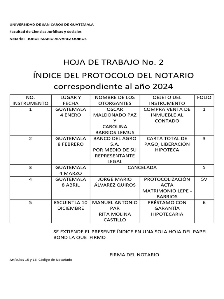 Indice de Protocolo | PDF