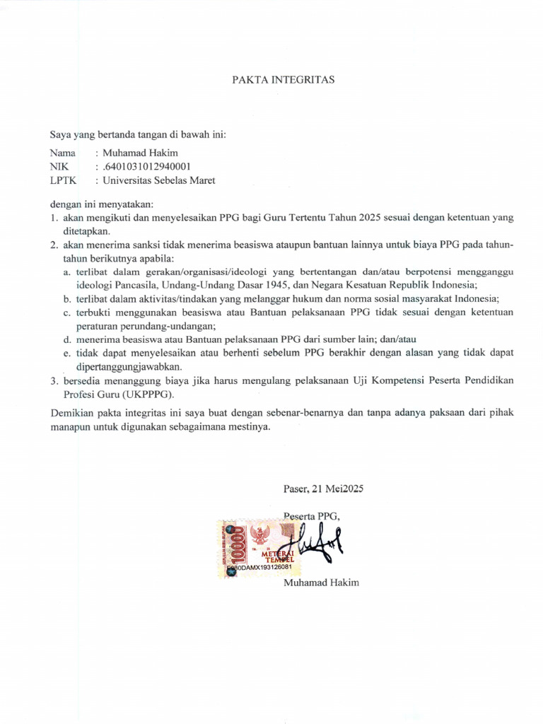 Fakta Integritas | PDF