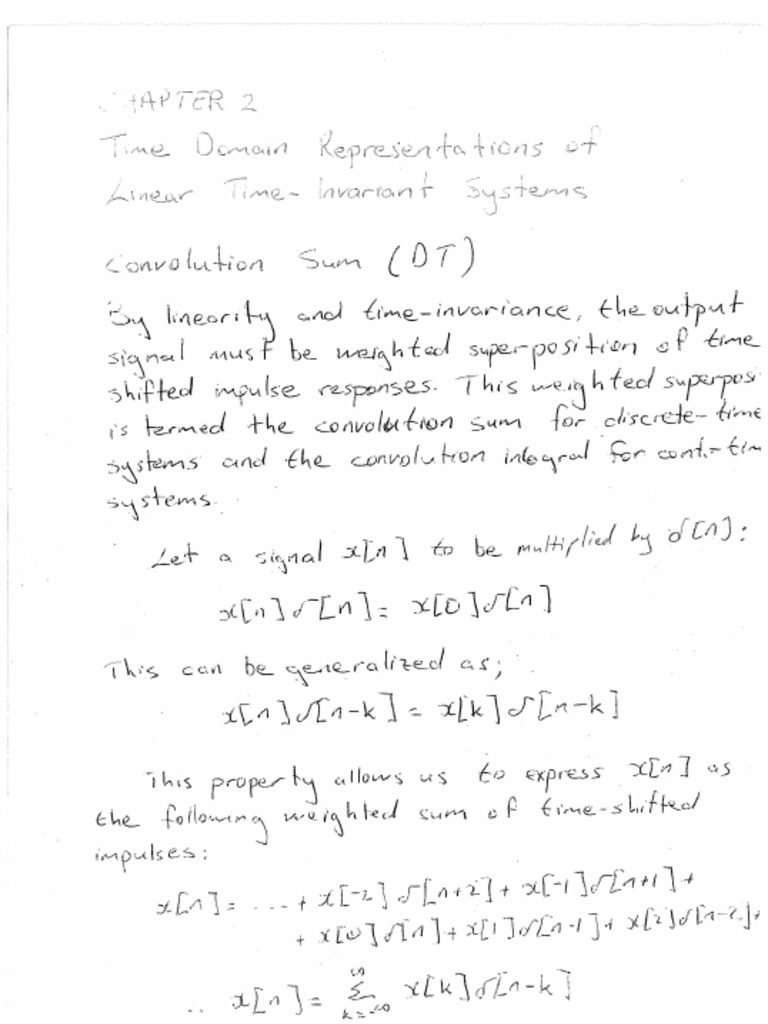 Time Domain Representation Of Lti Systems Pdf