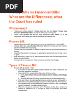 Different Types of Bills | PDF | Bill (Law) | Government