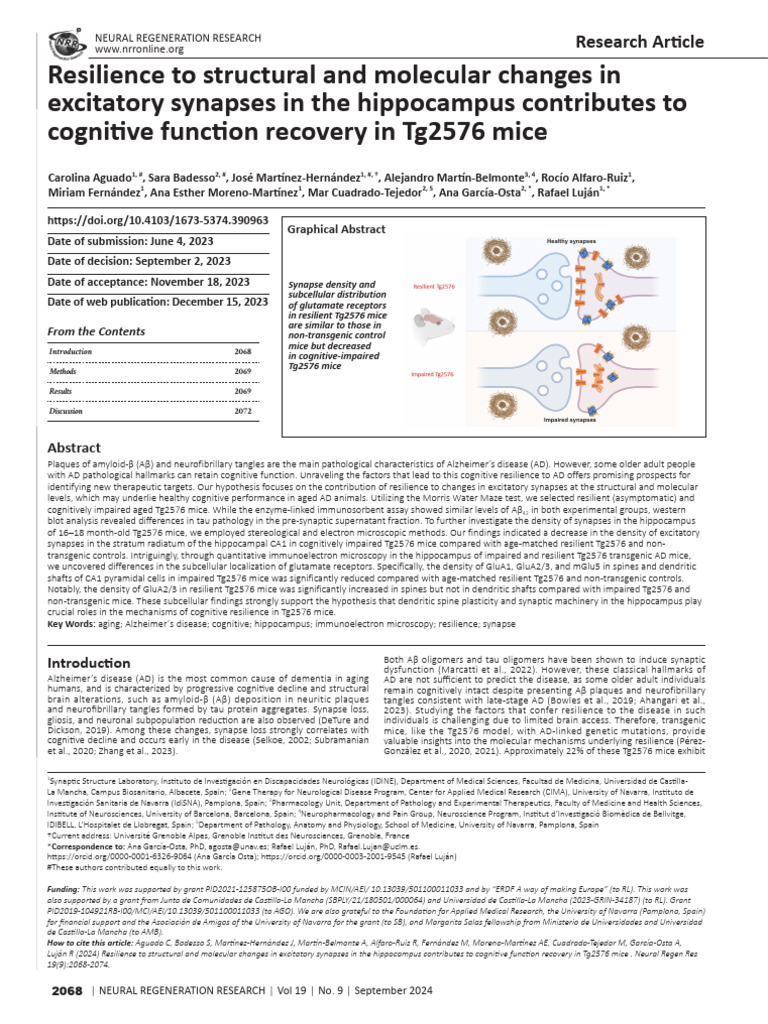 Resilience to Structural and Molecular Changes | PDF | Synapse | Chemical Synapse