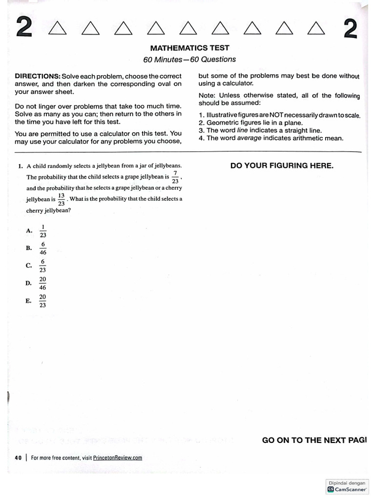 ACT Prep 2 - Math | PDF