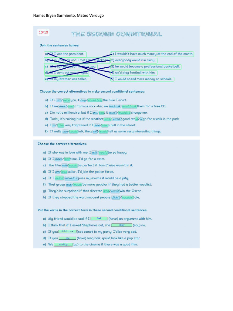 Secondconditional | PDF