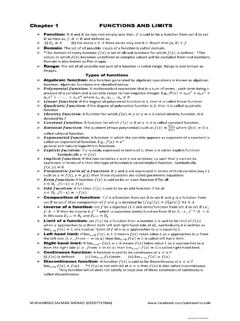 Definitions 2ND Year Math | PDF