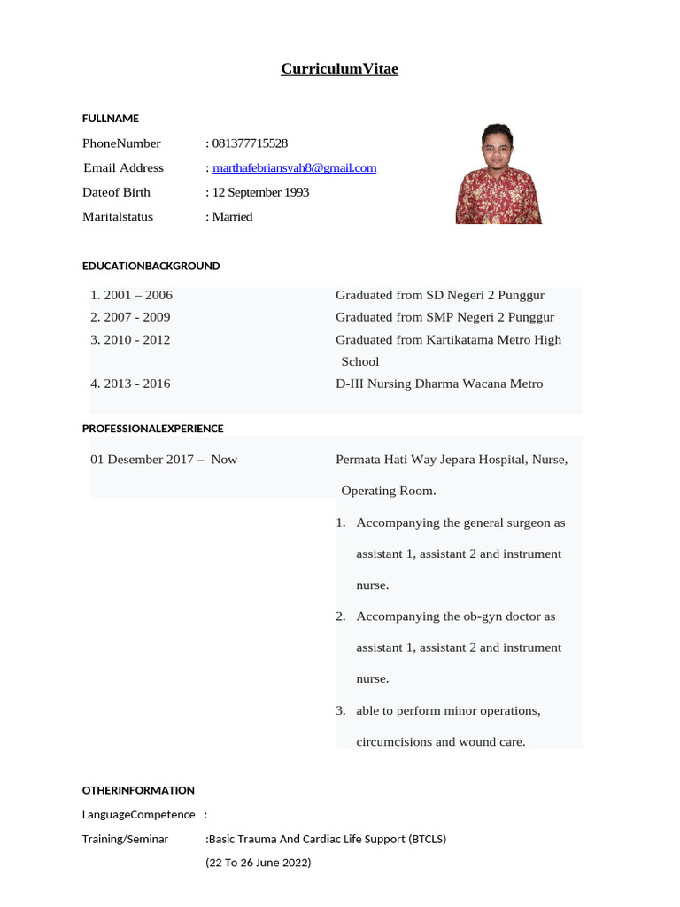 CV Template - Recruitment | PDF