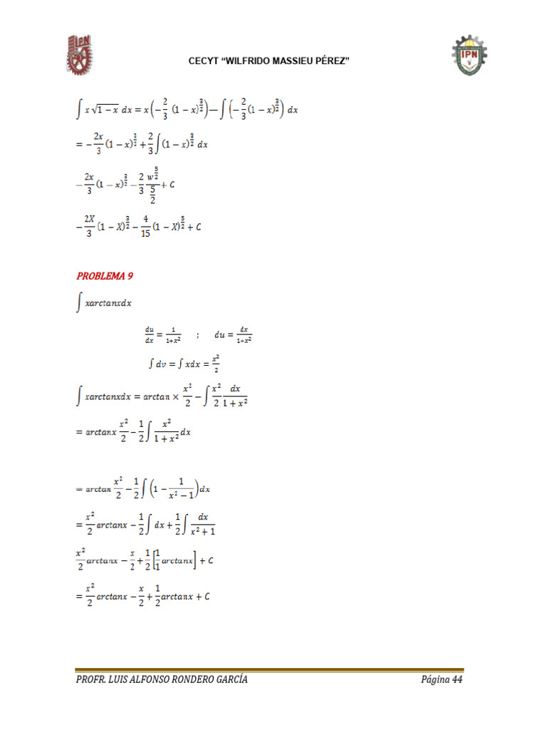 Calculo Integral Solución de Problemas - Voca 11 | PDF | Aritmética ...