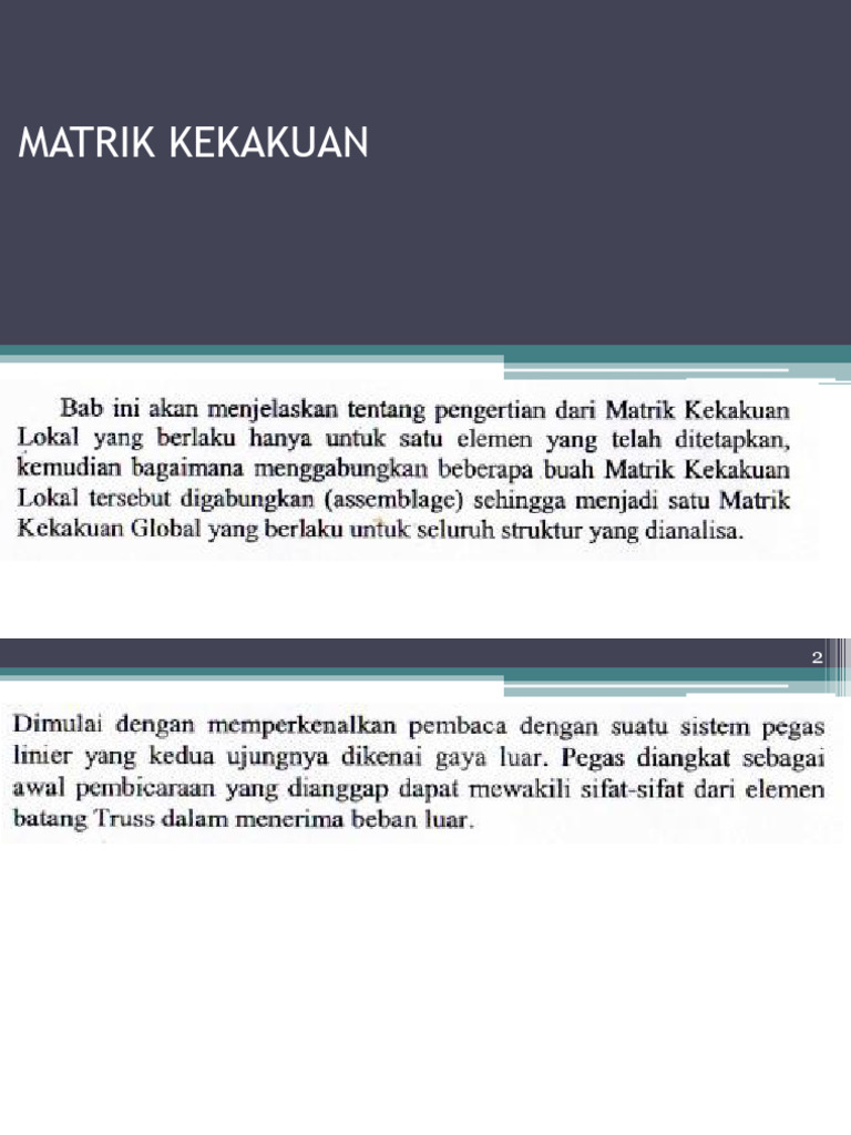 Matrik Kekakuan - Fem | PDF