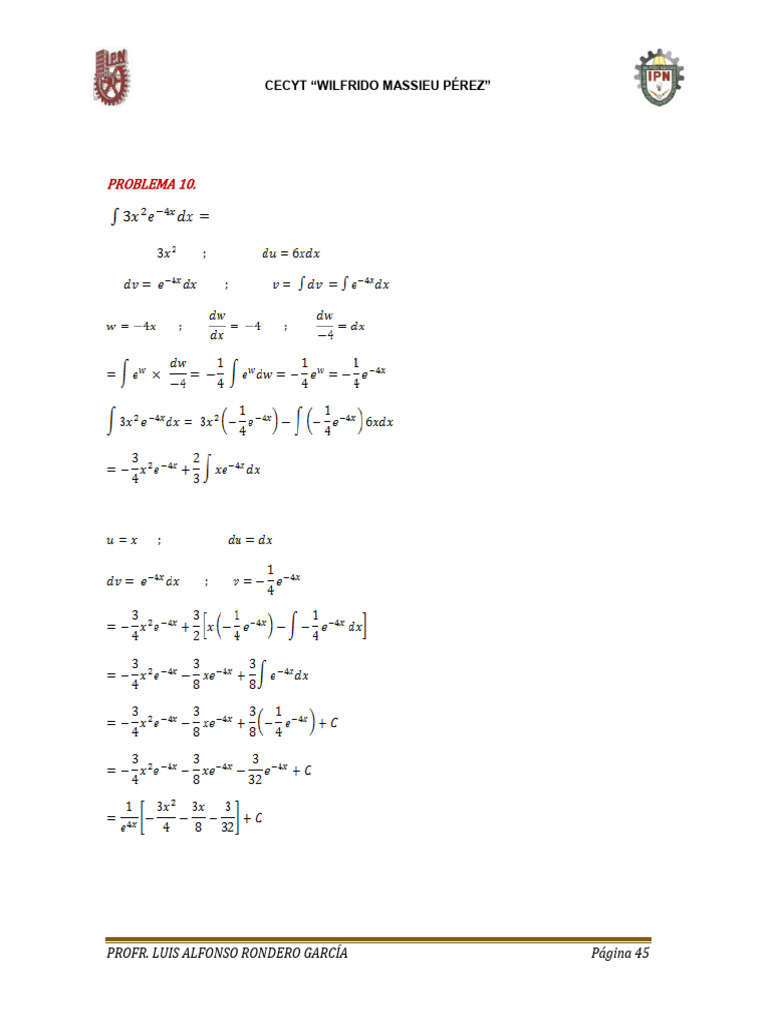 Calculo Integral Solución de Problemas - Voca 11 | PDF | Álgebra ...