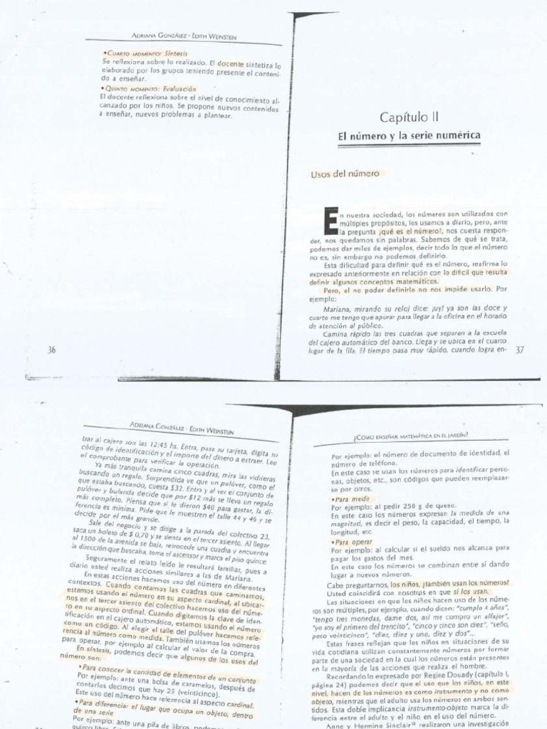 Gonzalez A. WeinsteinE. Como Ensen Ar Matematica en El Jardin PDF 2-15-40 4 | PDF