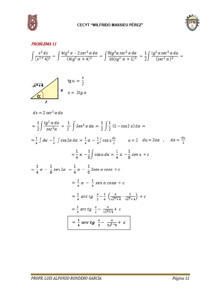 Calculo Integral Solución de Problemas - Voca 11 | PDF | Funciones y ...