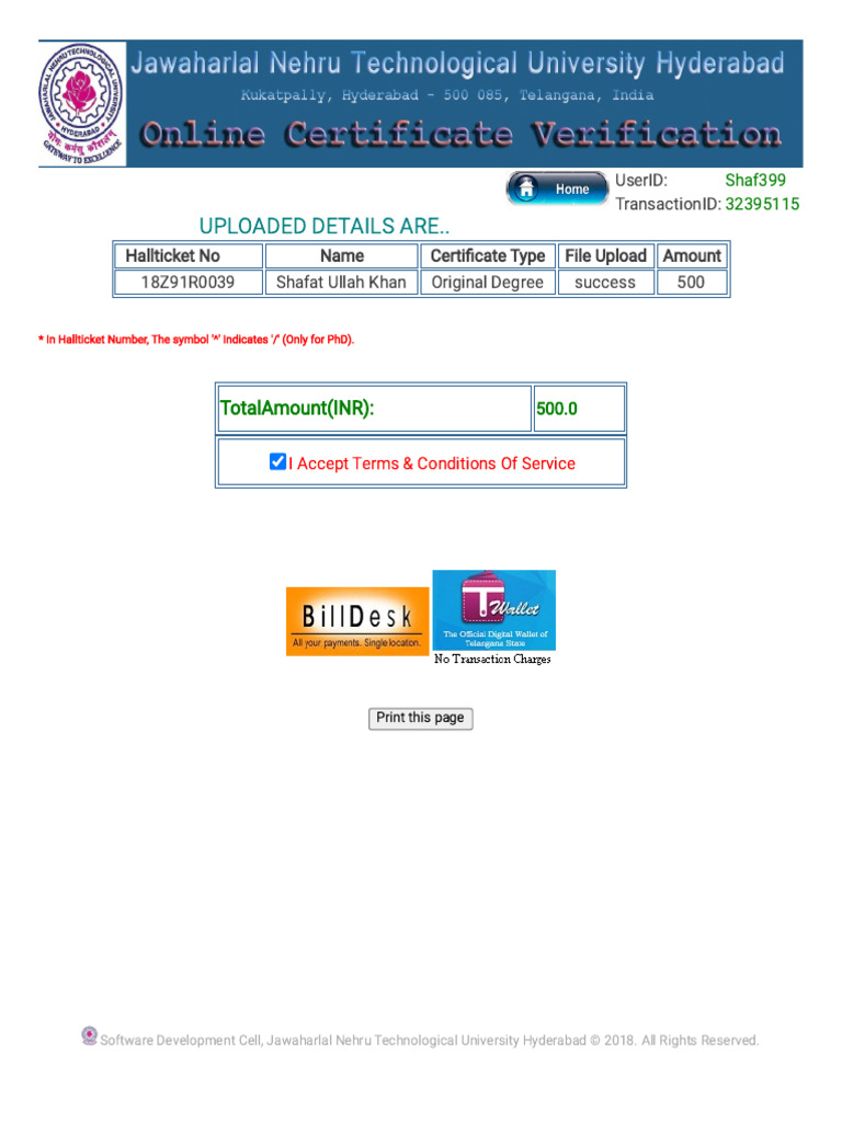 Online Certificate Verification 2 | PDF