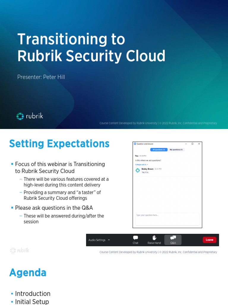 Transitioning To Rubrik Security Cloud | PDF | Computer Cluster | Cloud ...