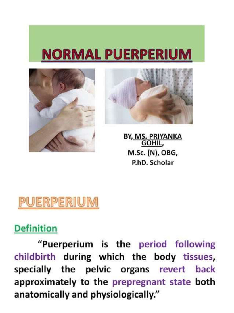 Normal Puerperium by Poonam | PDF