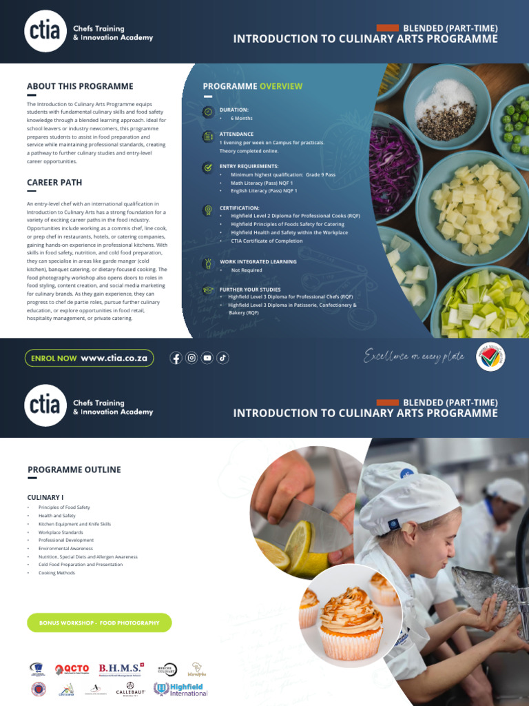 BLENDED CULINARY Introduction To Culinary Arts Programme May2025 | PDF ...