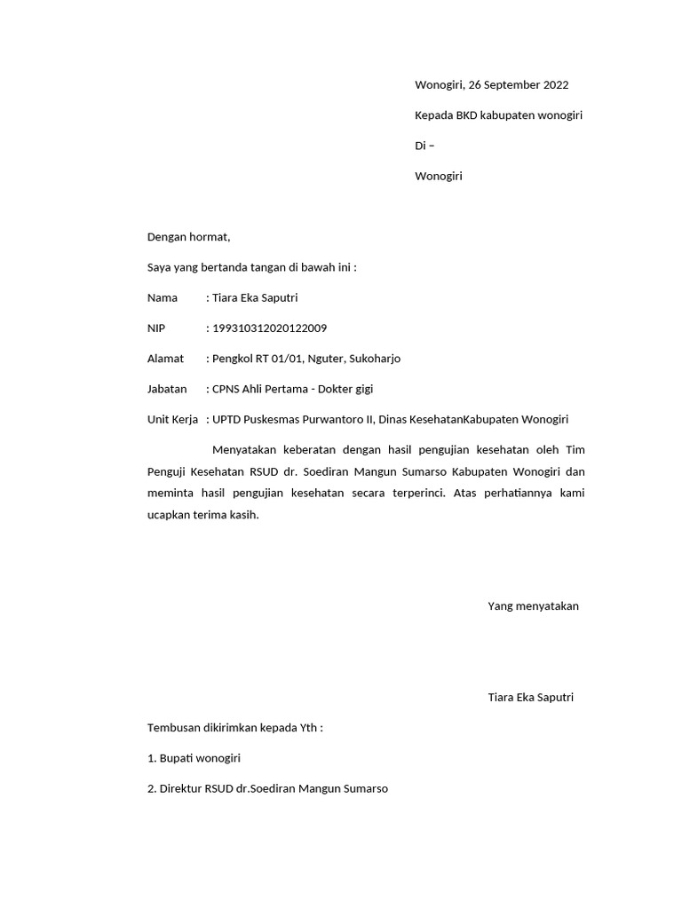 Surat Keberatan | PDF