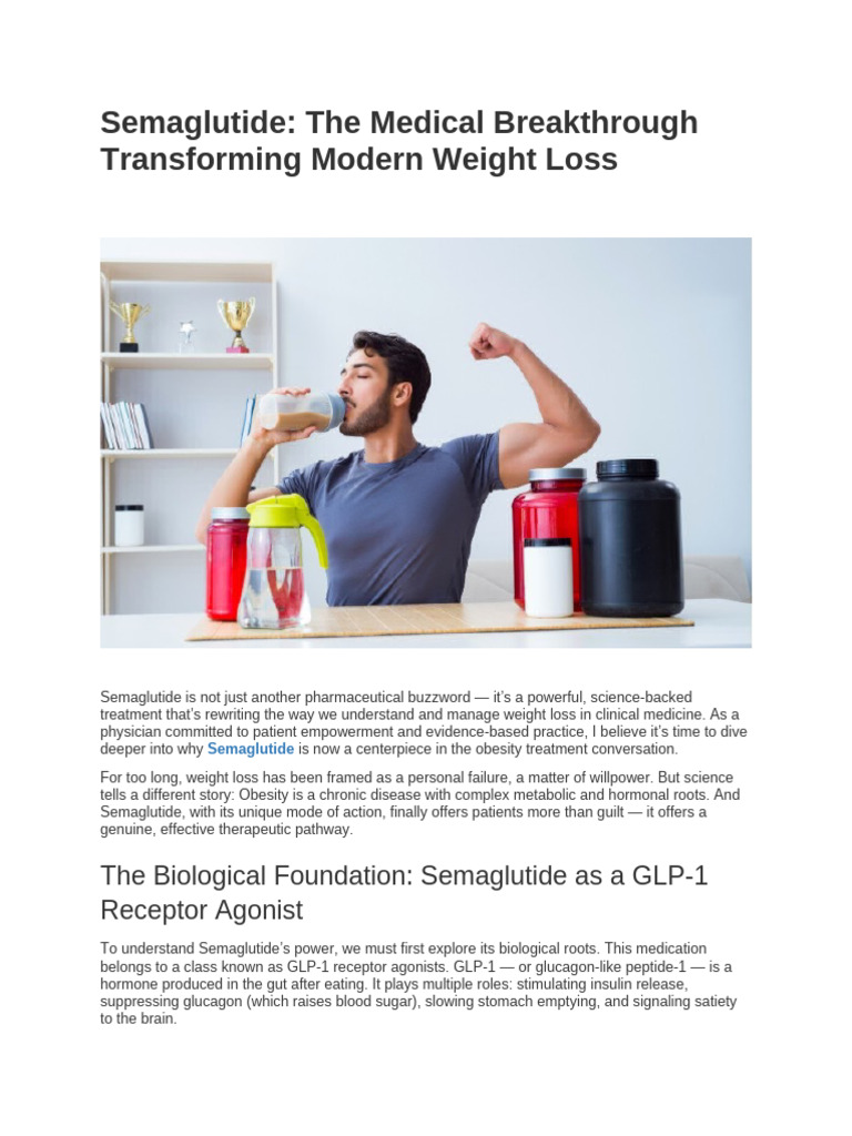 7-Day Semaglutide Diet Plan Guide | PDF | Weight Loss | Diseases And ...