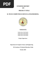 Sample For Synopsis Presentation | PDF