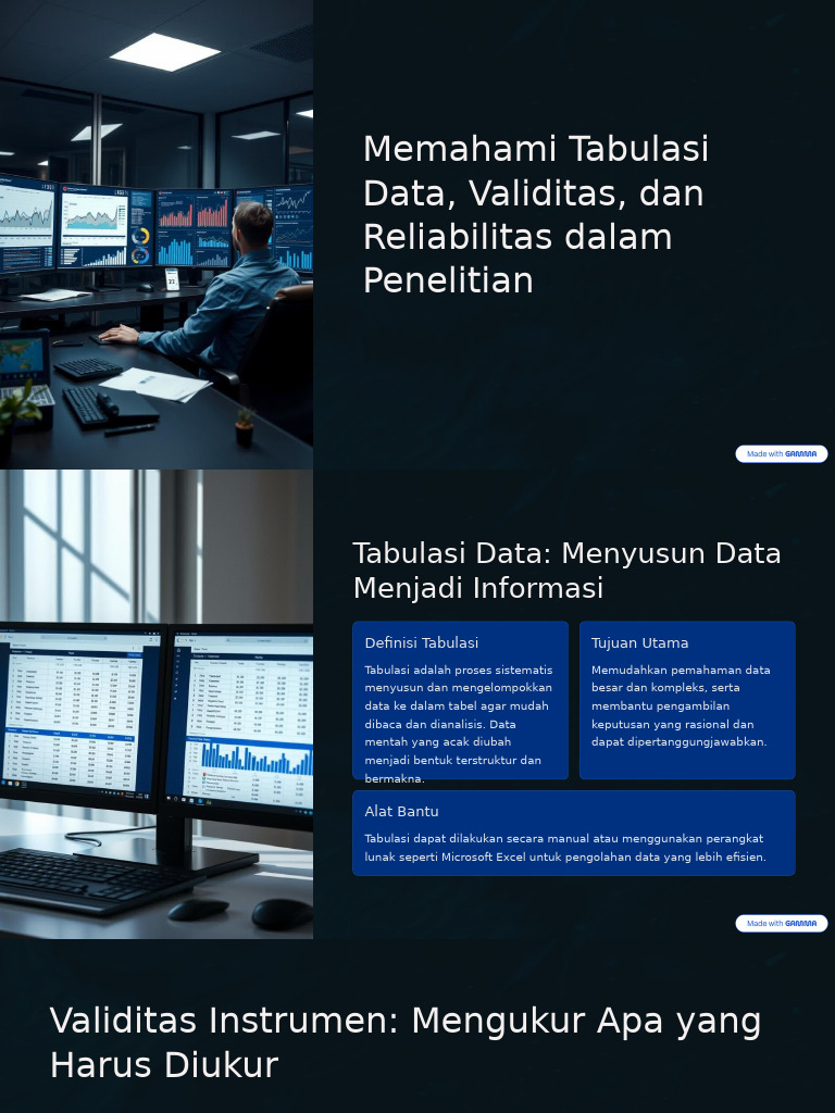 Memahami Tabulasi Data Validitas Dan Reliabilitas | PDF