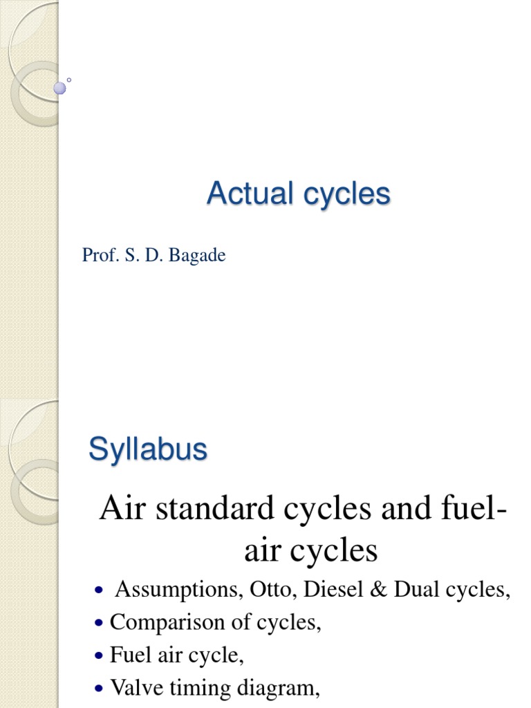 Actual Cycles Pdf Internal Combustion Engine Combustion