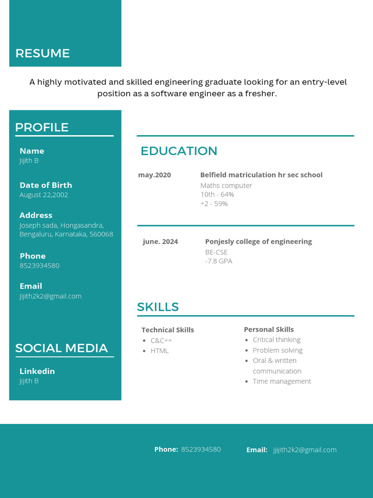 Jijith Resume.1-2 | PDF
