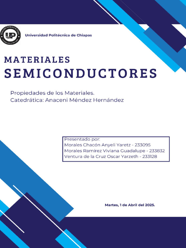 Reporte Semiconductores MCAY MGVG VCOY | PDF | Semiconductores | Dopaje (semiconductor)