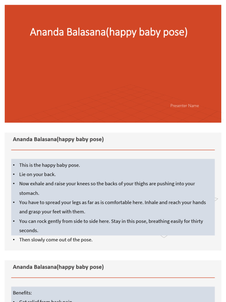 Ananda Balasana (Happy Baby Pose) | PDF