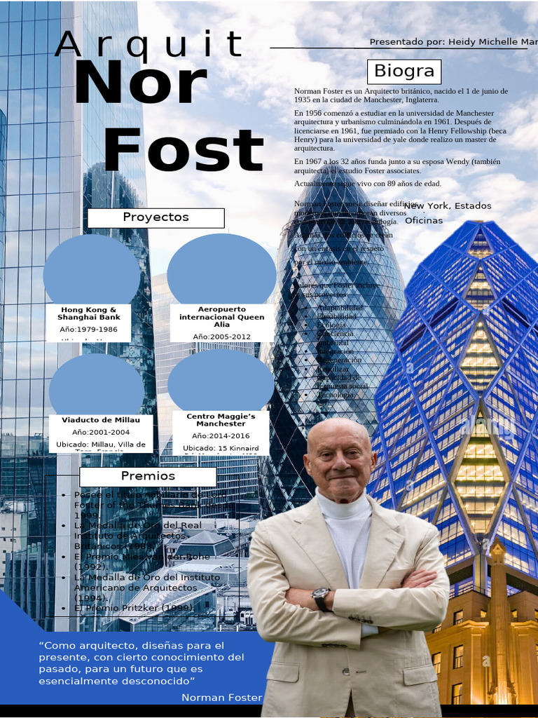 Norman Foster: Biografía y Logros | PDF | Diseño | Diseño arquitectonico
