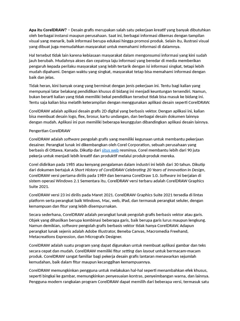 Apa Itu CorelDRAW | PDF
