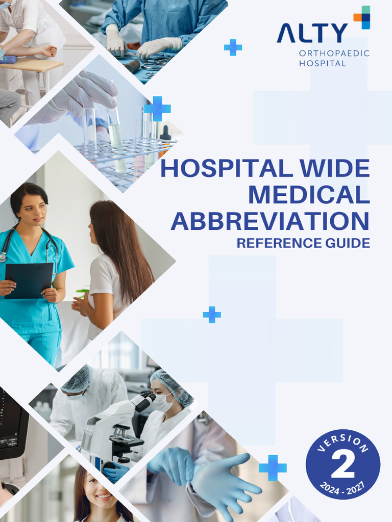 Hospital Wide Abbreviation List (Version 2) 2024 - 2027 | PDF | Medical ...