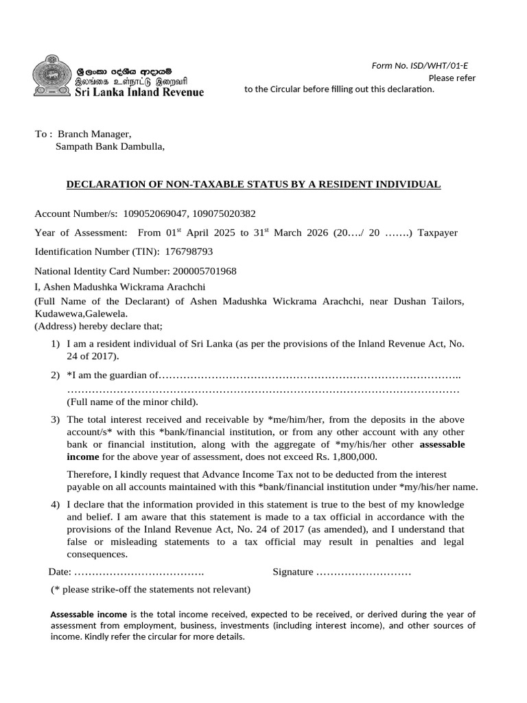 Isd WHT 01-E | PDF