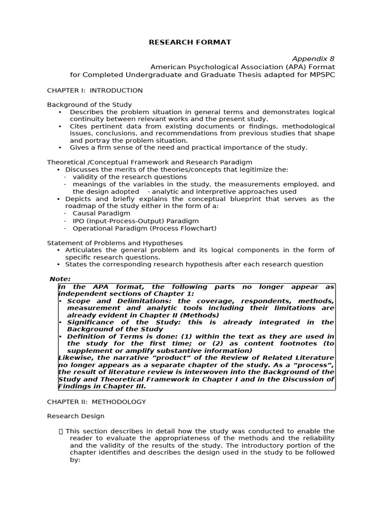 RESEARCH FORMAT For Students and Faculty | PDF | Statistics | Methodology